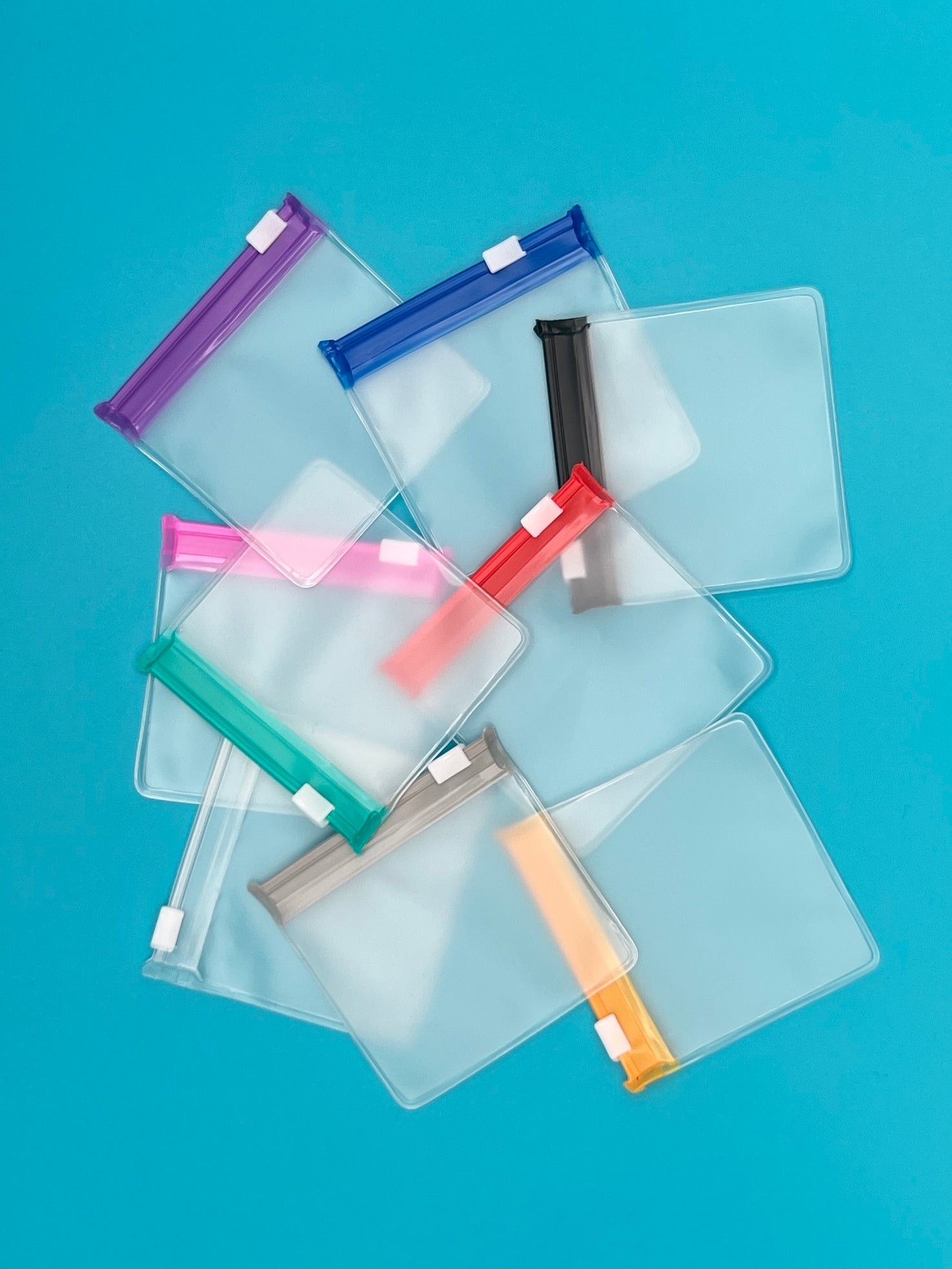 Colorful Reusable Zipper Pouches – Pack of 9 Eco-Friendly Storage Bags ...